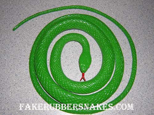 34 Inch Fake Rubber Snake - Green